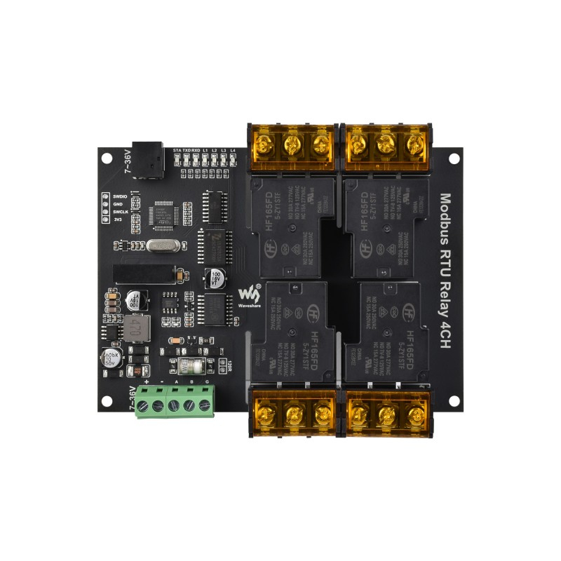 MODULO RELE 4CH INDUSTRIAL - MODBUS RTU RS485 - 30A