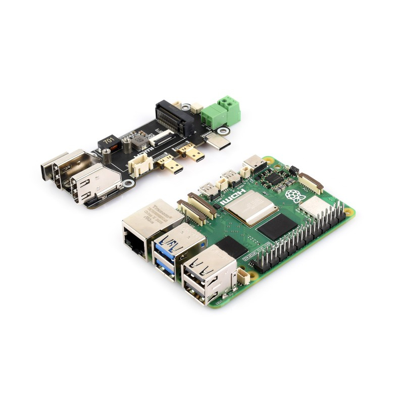 ADAPTADOR MULTIFUNCION RASPBERRY PI 5 – PCIe NVMe, DUAL HDMI