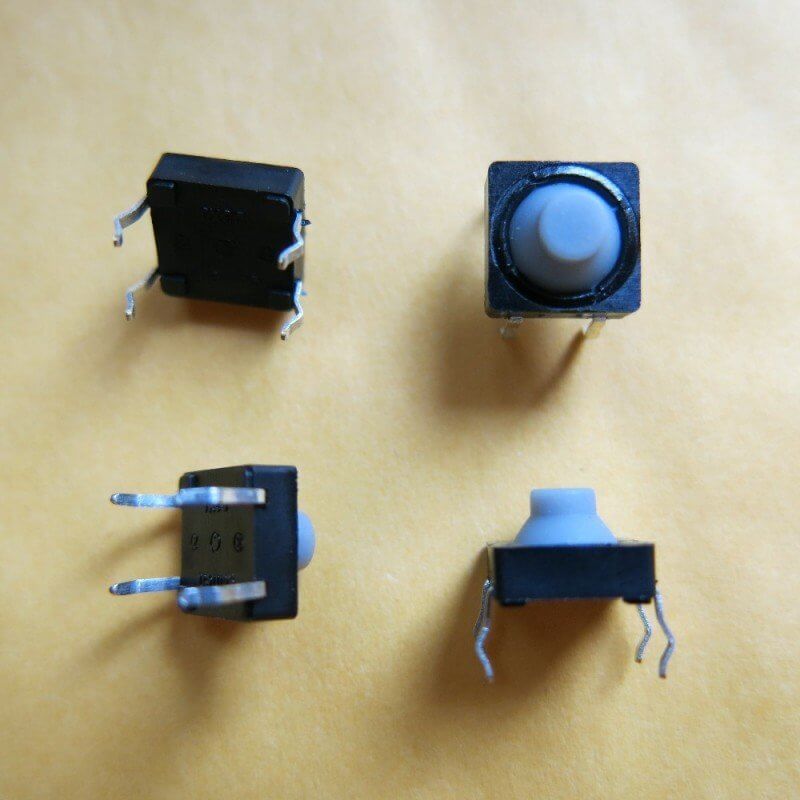 MICRO PULSADOR SWITCH TACTIL SILENCIOSO 7,8x7,8x5mm (PACK x4 ...