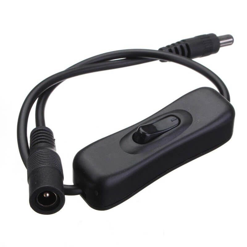 CABLE DC JACK CON INTERRUPTOR PARA TIRA DE LEDS, CCTV Y ARDUINO ...