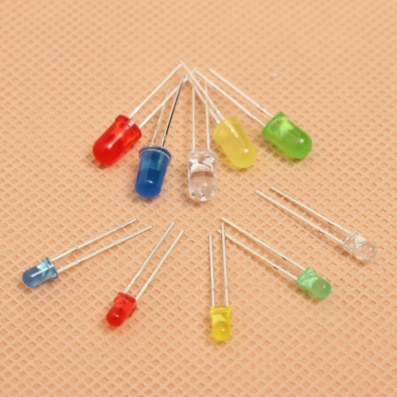 KIT 375 DIODOS LED 3MM/5MM 5 COLORES - tiendatec.es