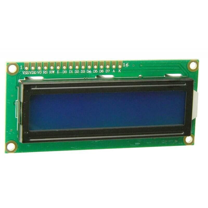 PANTALLA LCD 1602A 16X2 - BLANCO SOBRE AZUL - tiendatec.es