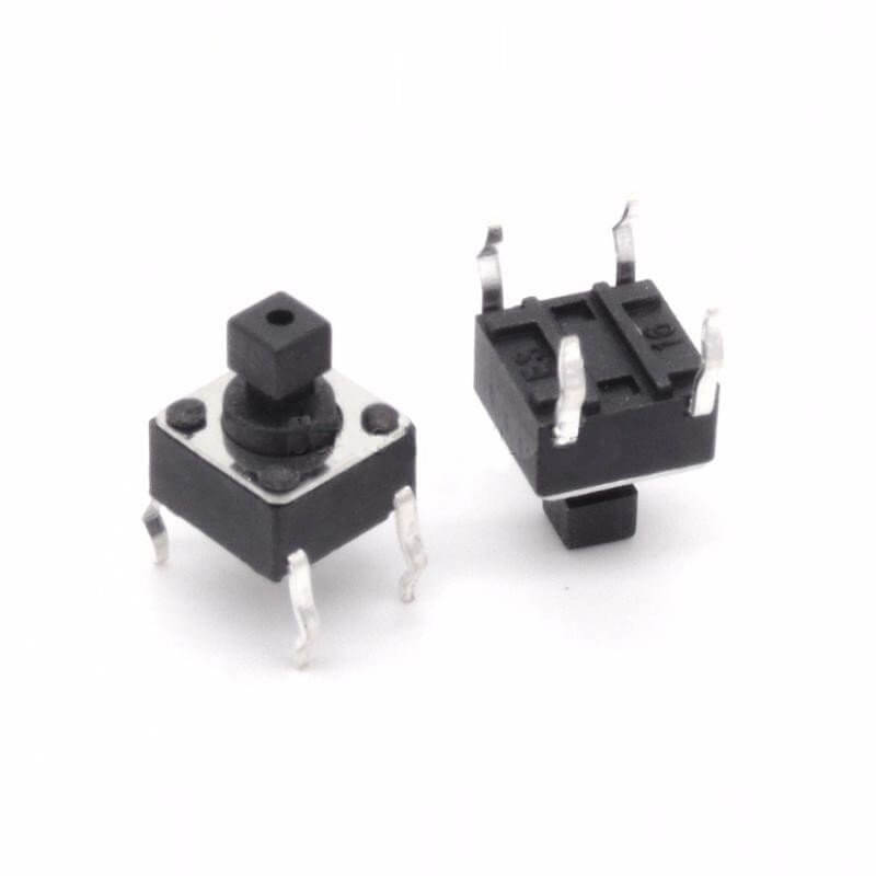 MICRO PULSADOR SWITCH TACTIL 6x6x7,3mm (PACK x4) - tiendatec.es