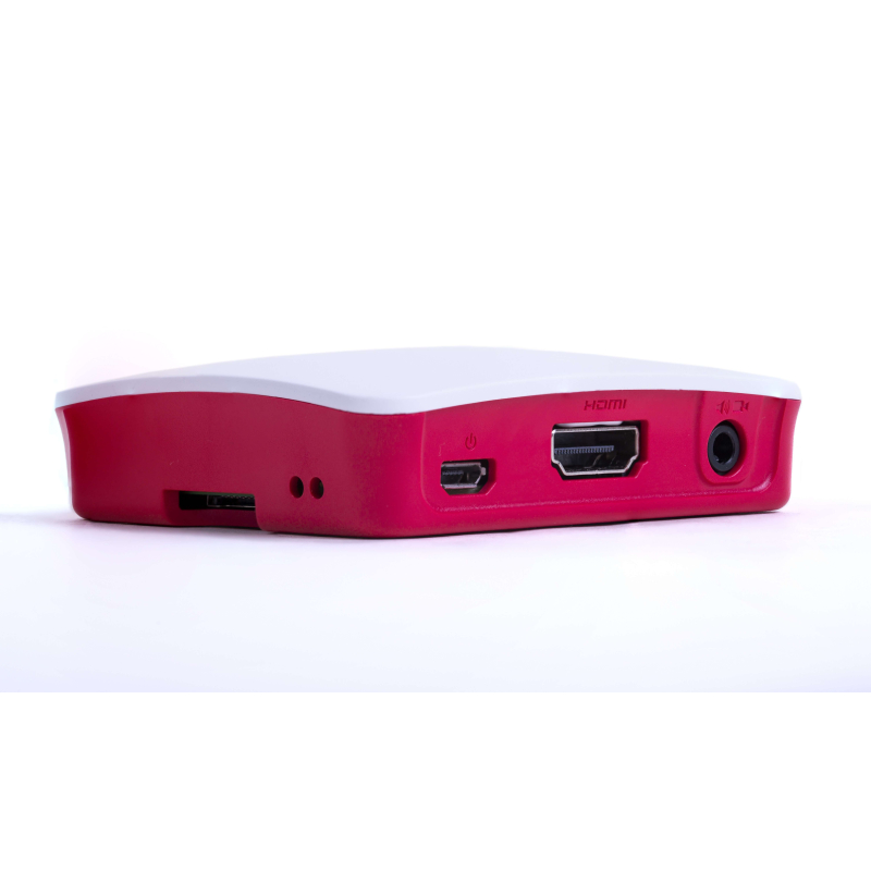 CAJA OFICIAL RASPBERRY PI 3 A+ ROJO/BLANCO