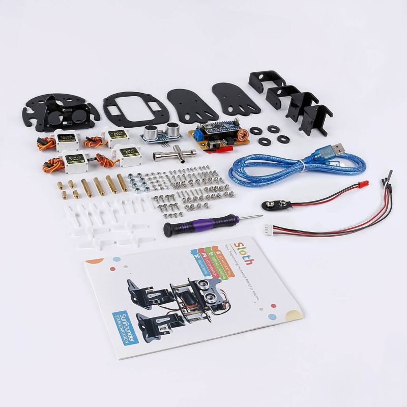 Sloth Kit Robot Bipedo 4 Dof Con Arduino Nano Stem