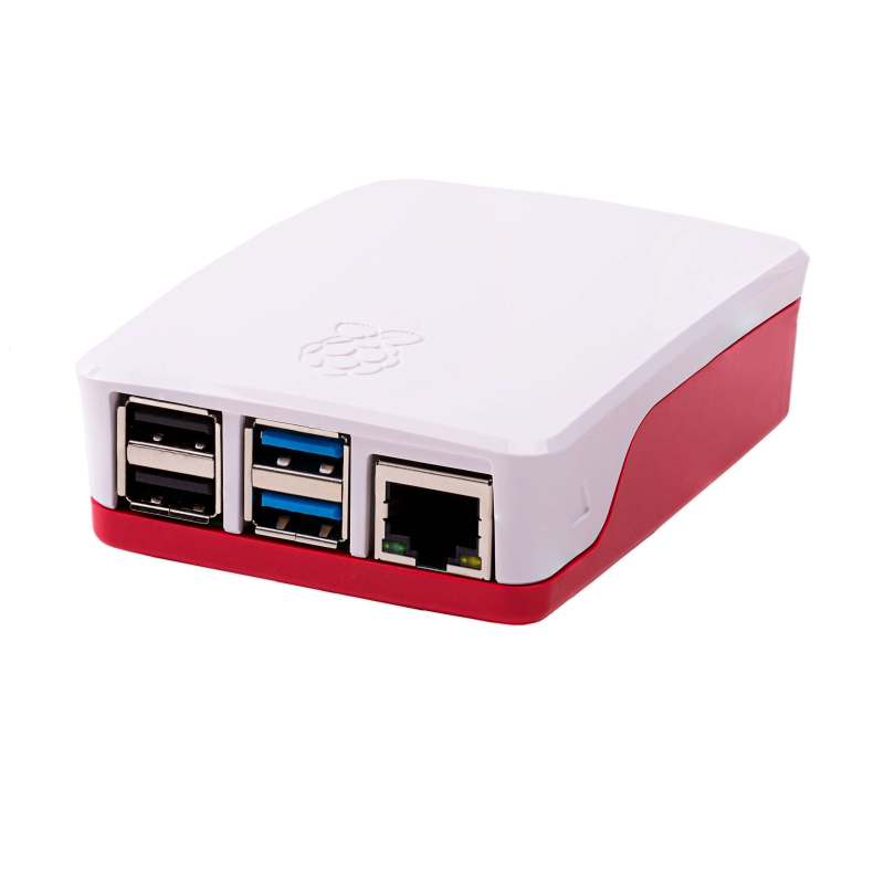 CAJA OFICIAL RASPBERRY PI 4 ROJO/BLANCO