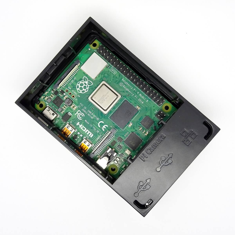 CAJA PREMIUM NEGRA PARA RASPBERRY PI 4