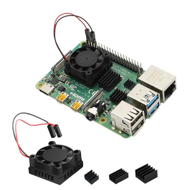 KIT VENTILADOR Y DISIPADORES PARA RASPBERRY PI 4 - tiendatec.es