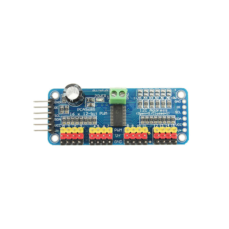 PC Clonico PCA9685 Mu00f3dulo De Controlador De Motor Servo I2C PWM De 16 Canales Y 12 PC Engine ...