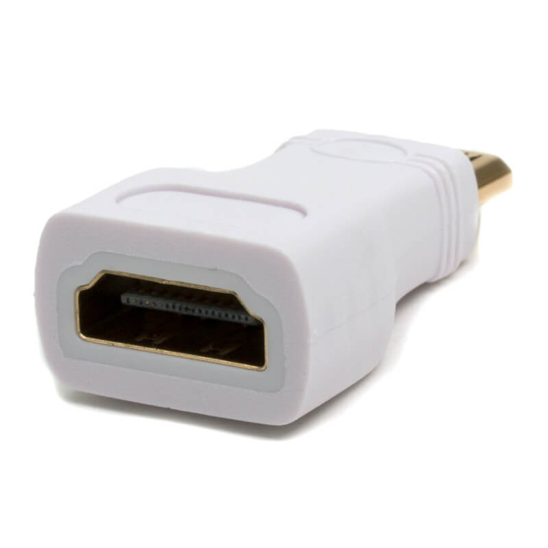CONVERSOR MINI HDMI (TIPO C) A HDMI M/H - BLANCO - tiendatec.es