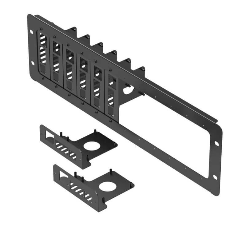 BRACKET RACK 19" 3U PARA 8 RASPBERRY PI 4 (AMPLIABLE HASTA 12 ...