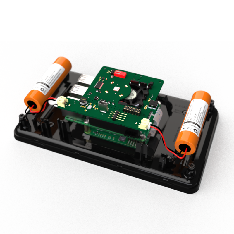 PI-PAD DUAL - CAJA PORTATIL RECARGABLE PARA RASPBERRY PI 4 Y PANTALLA 7"