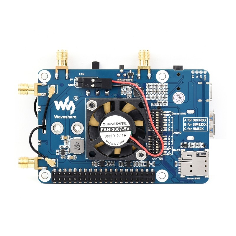 HAT 5G SIM8202G-M2 PARA RASPBERRY PI - SNAPDRAGON X55 - 5G/4G/3G