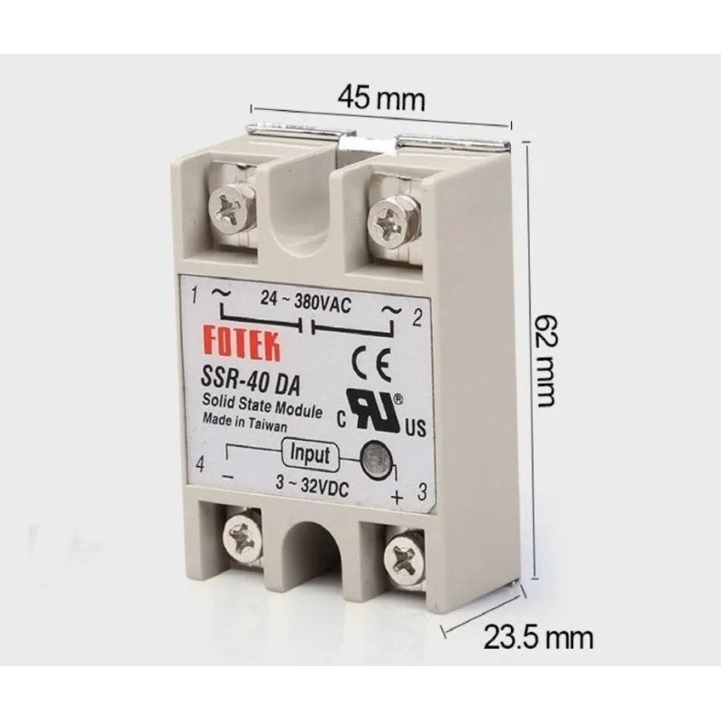 RELE ESTADO SOLIDO SSR 40A - FOTEK SSR-40 DA