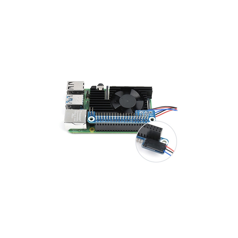 ELEVADOR RISER PARA GPIO CON CONECTOR VENTILADOR PWM