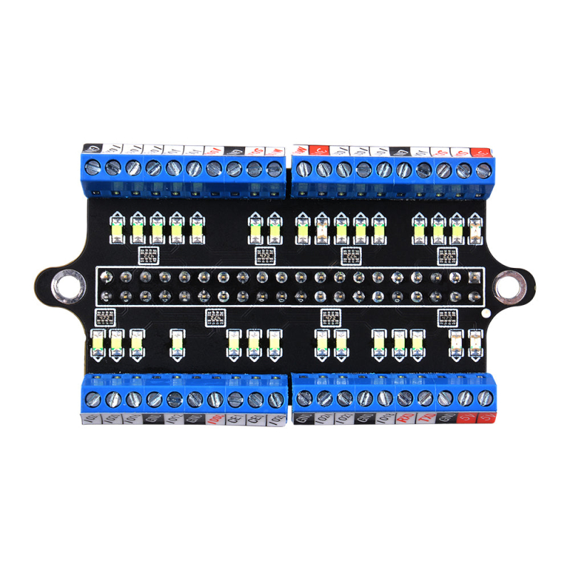 HAT TERMINAL GPIO CON TORNILLOS Y LED