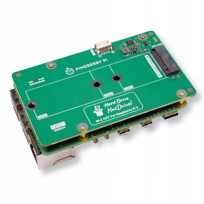 Pineberry Pi Hatdrive Bottom Nvme 2230 2242 2280 Para Raspberry Pi 5