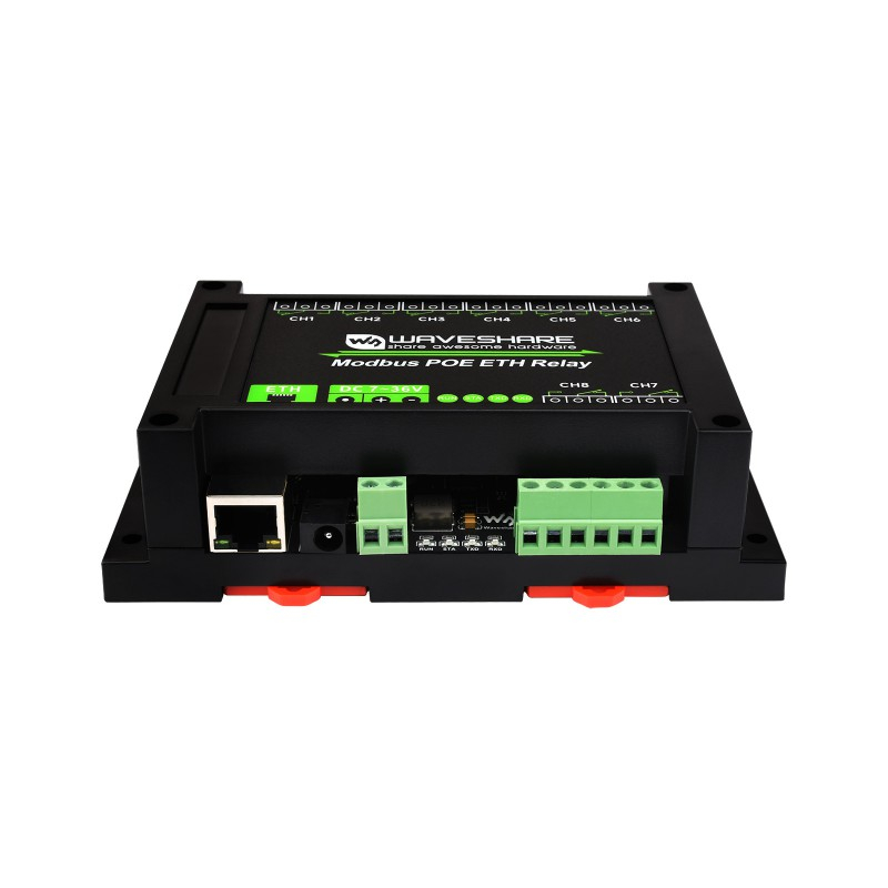 MODULO RELE ETHERNET 8 CANALES - MODBUS RTU/TCP - POE